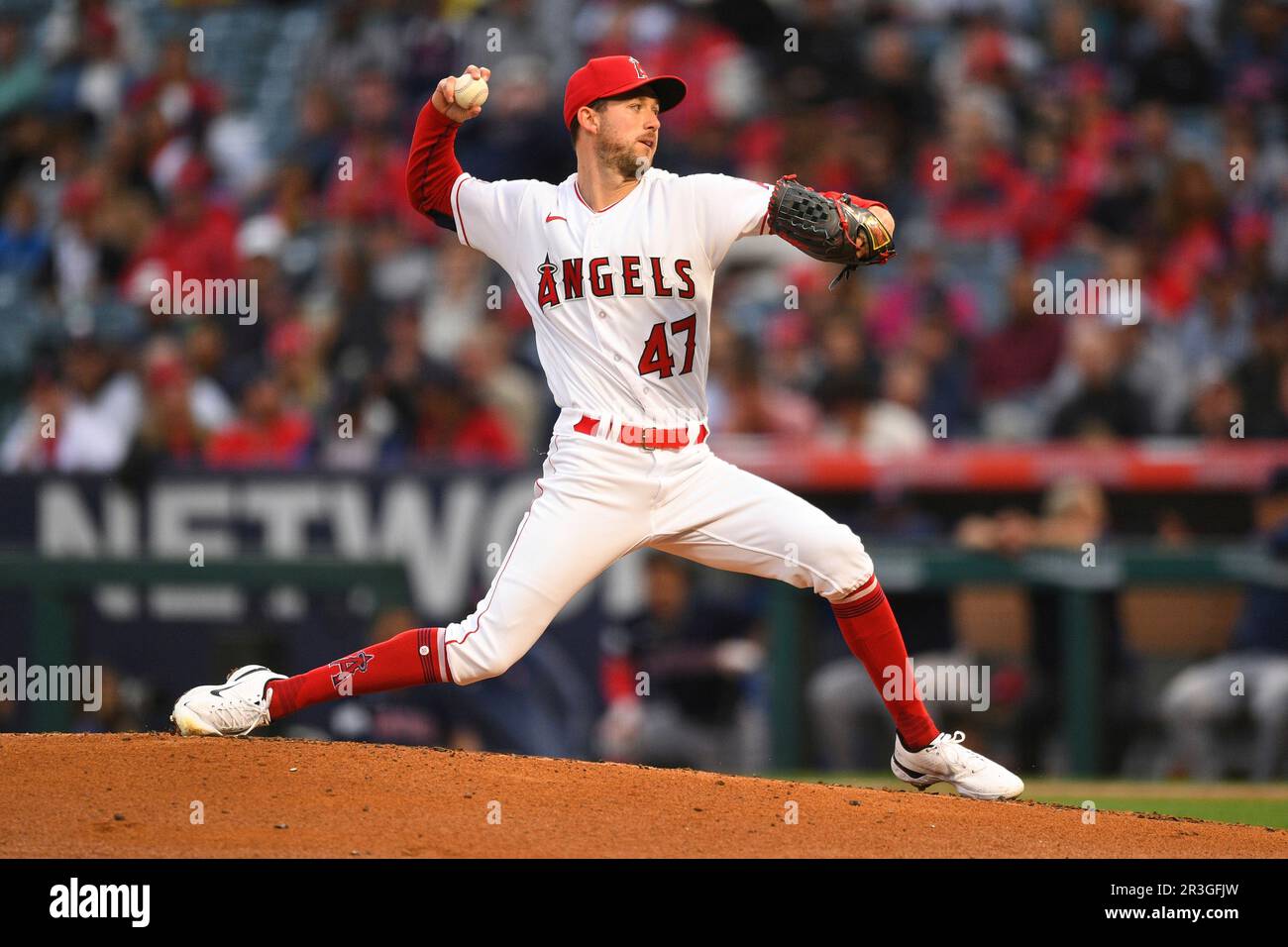 ANAHEIM, CA - MAY 23: Los Angeles Angels pitcher Griffin Canning (47 ...