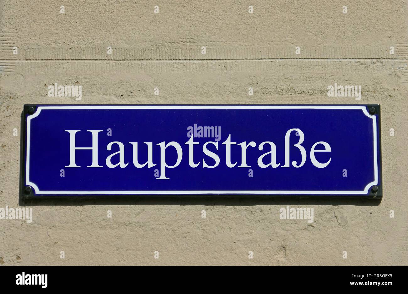 Main street enamel sign Stock Photo - Alamy