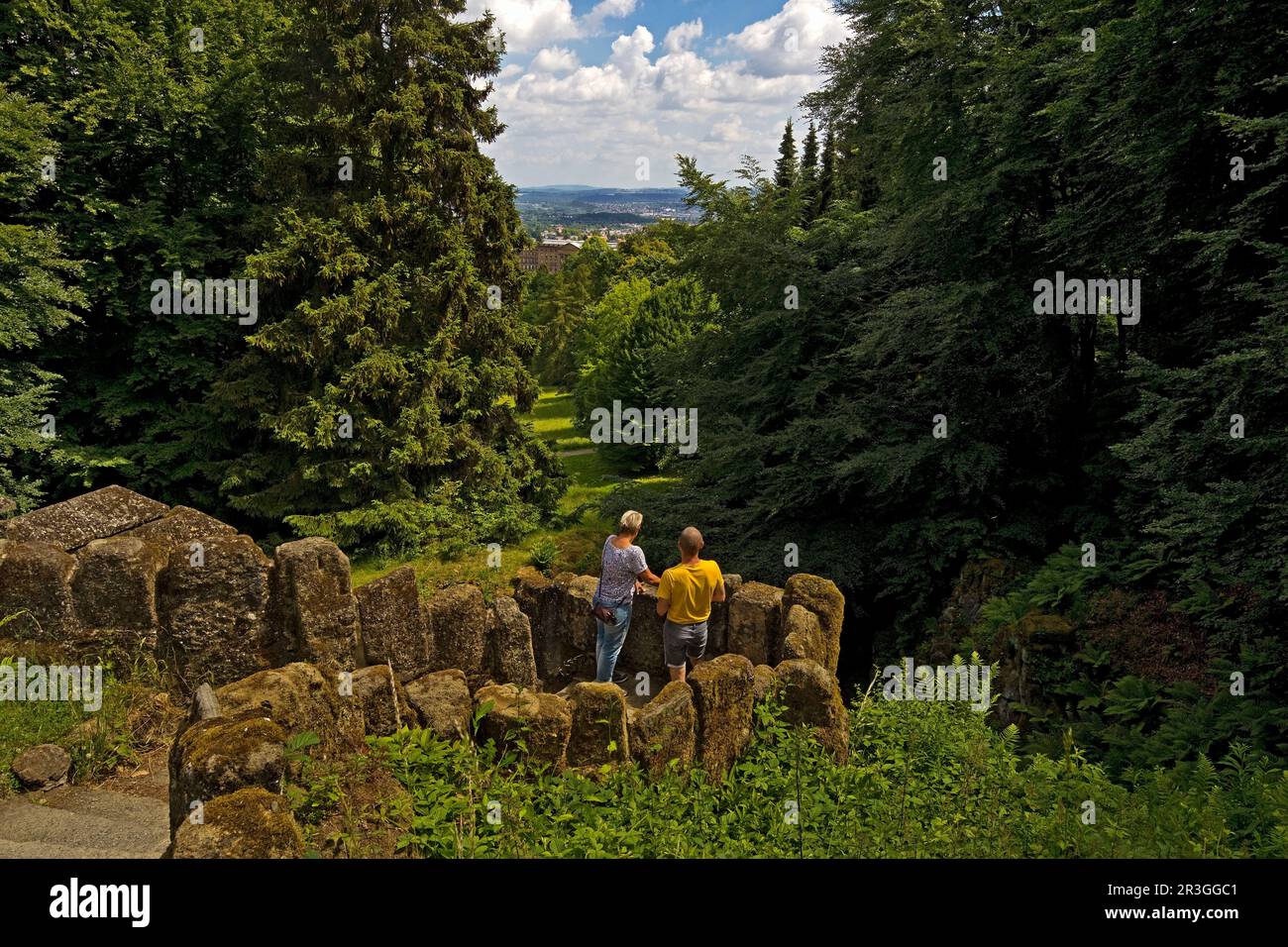 Bergpark Wilhelmshoehe with the view to Kassel, UNESCO World Heritage ...