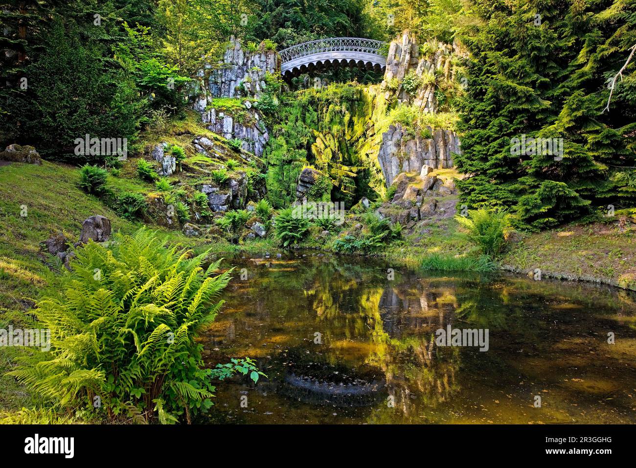 Bergpark Wilhelmshoehe with the devils bridge, UNESCO World Heritage ...