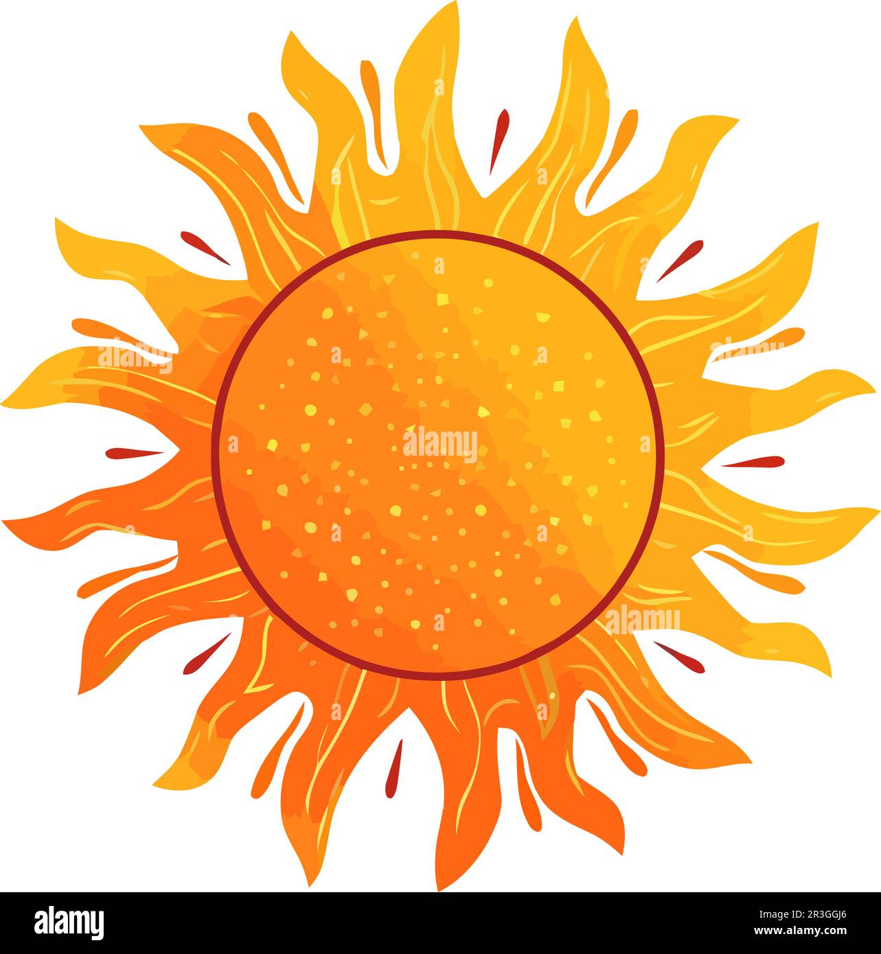 Burning sun igniting nature backdrop Stock Vector Image & Art - Alamy
