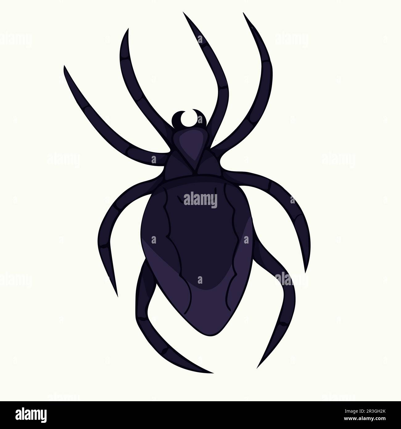 Vector illustration of hand-drawn dark purple spider Stock Vector Image ...
