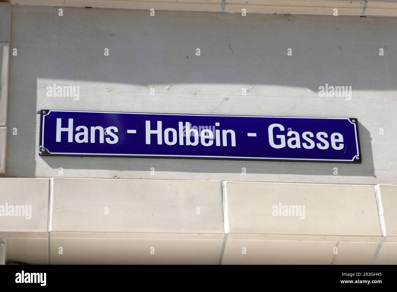 Emailschild hans holbein gasse hi-res stock photography and images - Alamy