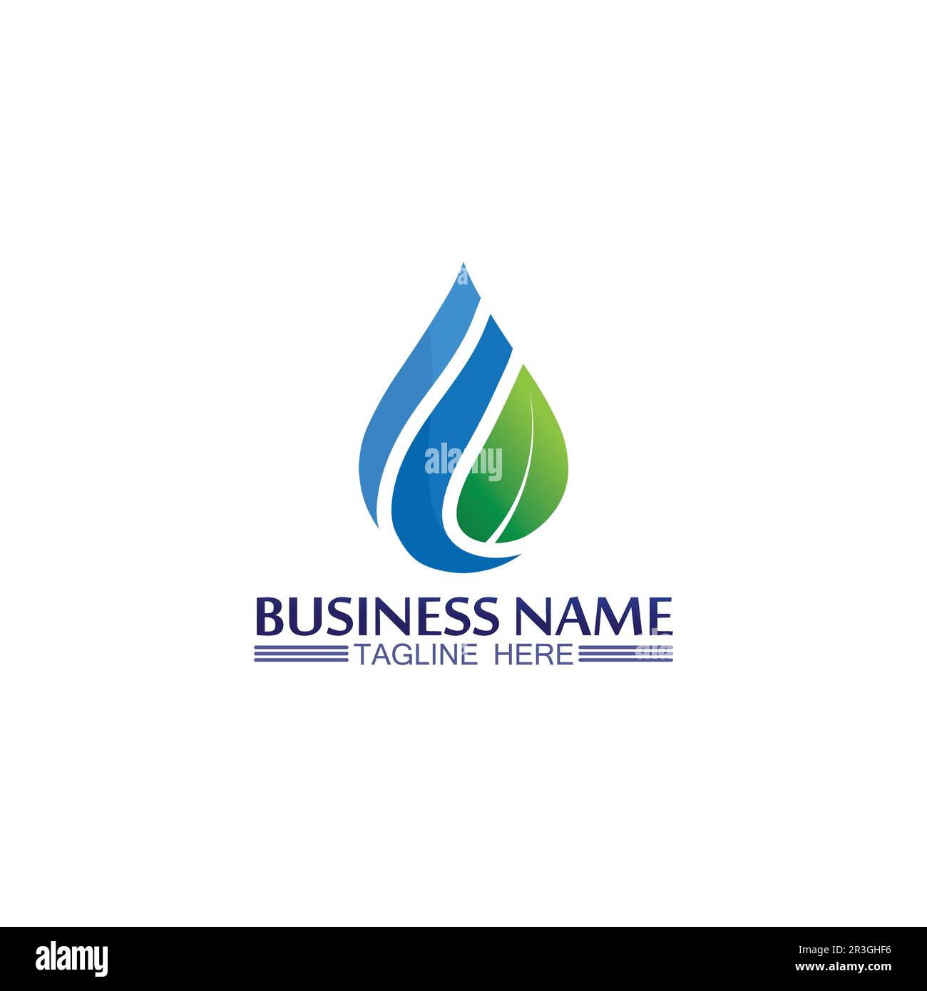 Blue water drop home Stock Vector Images - Alamy