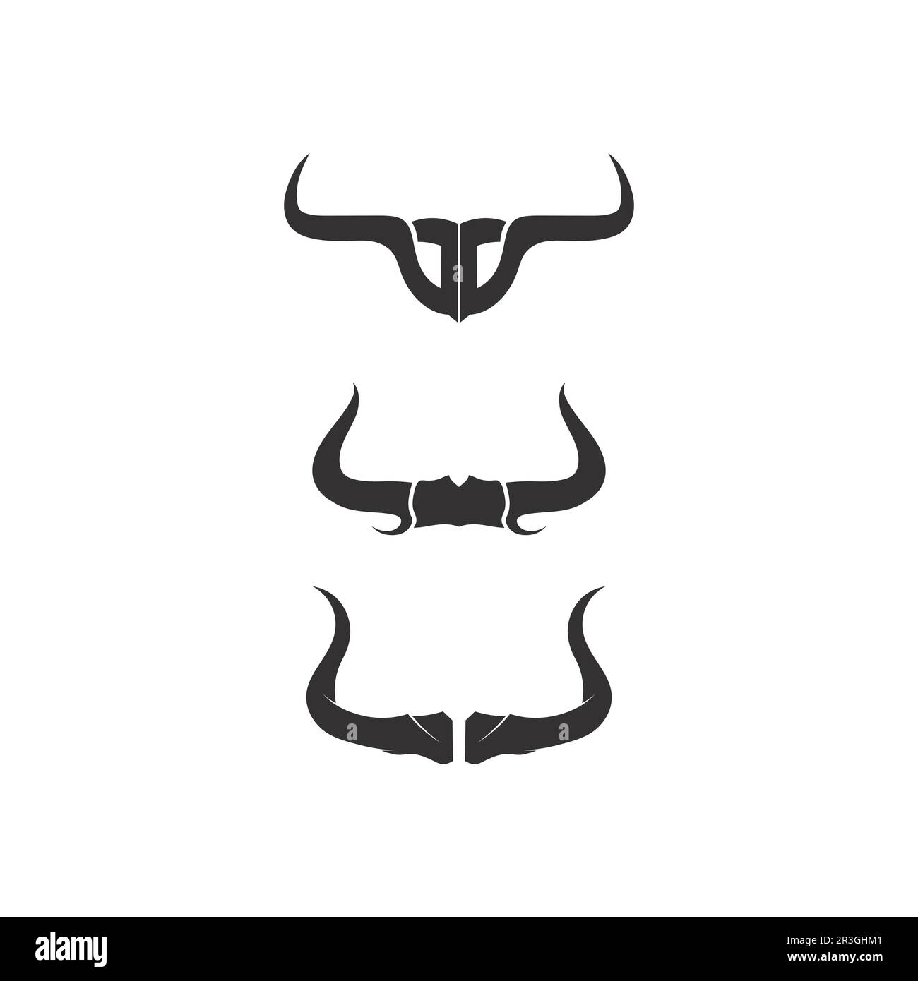 Bull logo and cow animal, logo and vector horn and buffalo logo and ...