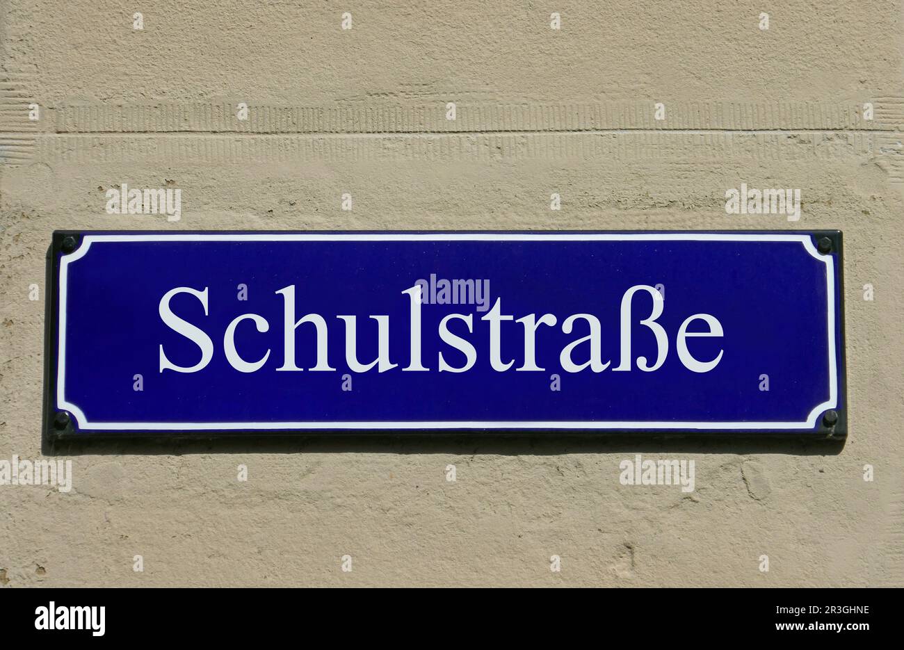 School street enamel sign Stock Photo - Alamy