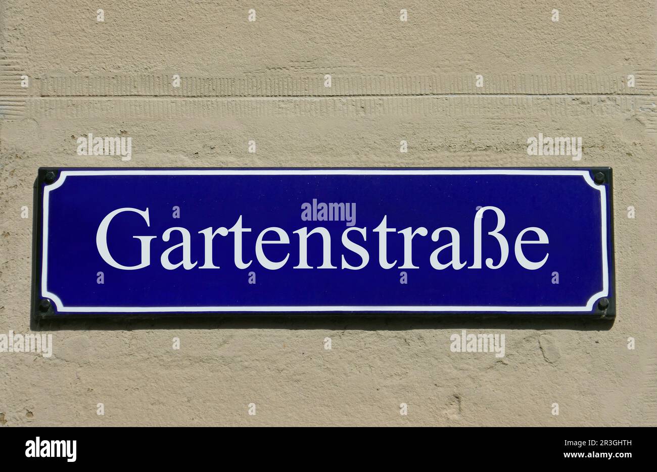 Garden Street Enamel Sign Stock Photo - Alamy