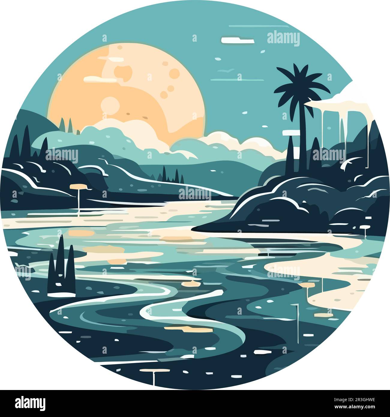 Tropical dusk horizon Cut Out Stock Images & Pictures - Alamy