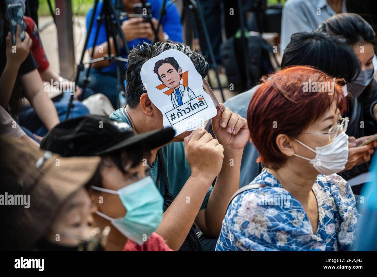 Bangkok, Thailand. 23rd May, 2023. Move Forward party voters seen at ...