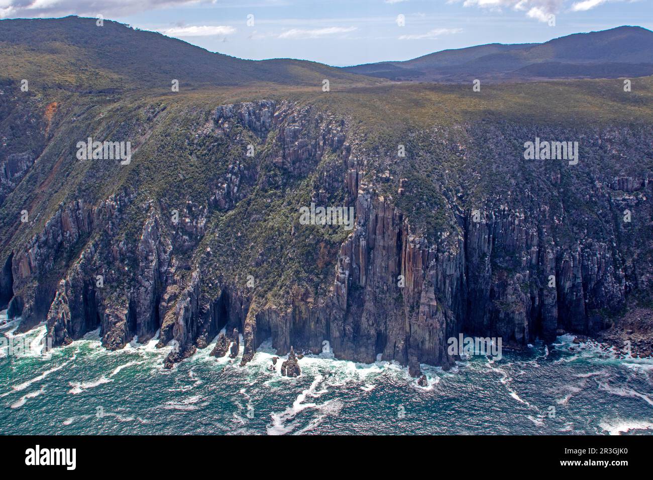 Cliffs along the Tasman Peninsula, the highest sea cliffs in Australia ...