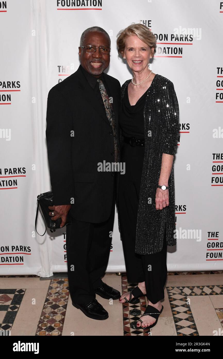 New York, USA. 23rd May, 2023. Mario Sprouse and Mary Miller walking ...