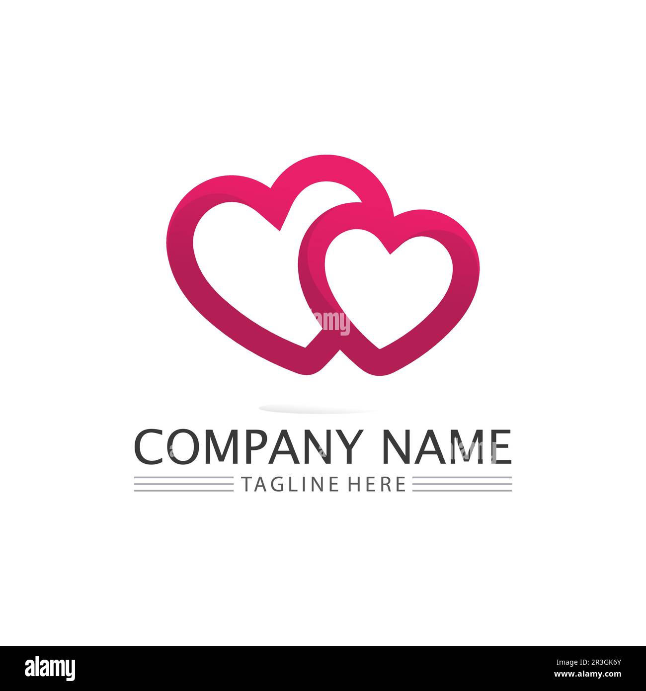 Love and heart design Vector and logo seamless illustration background ...