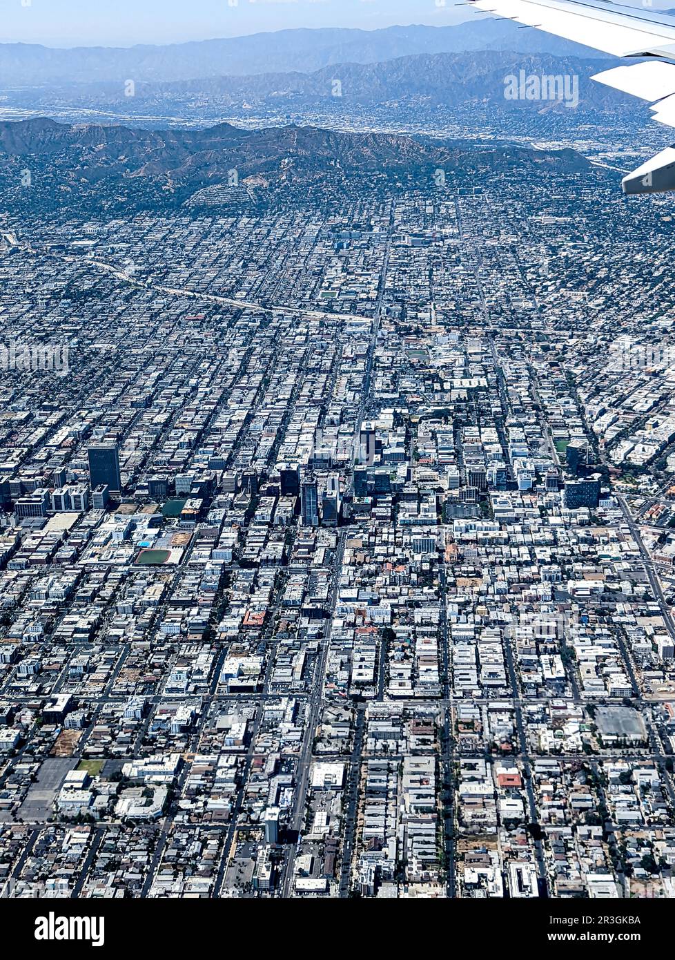 Aerial views of los angeles from an air plane Stock Photo - Alamy