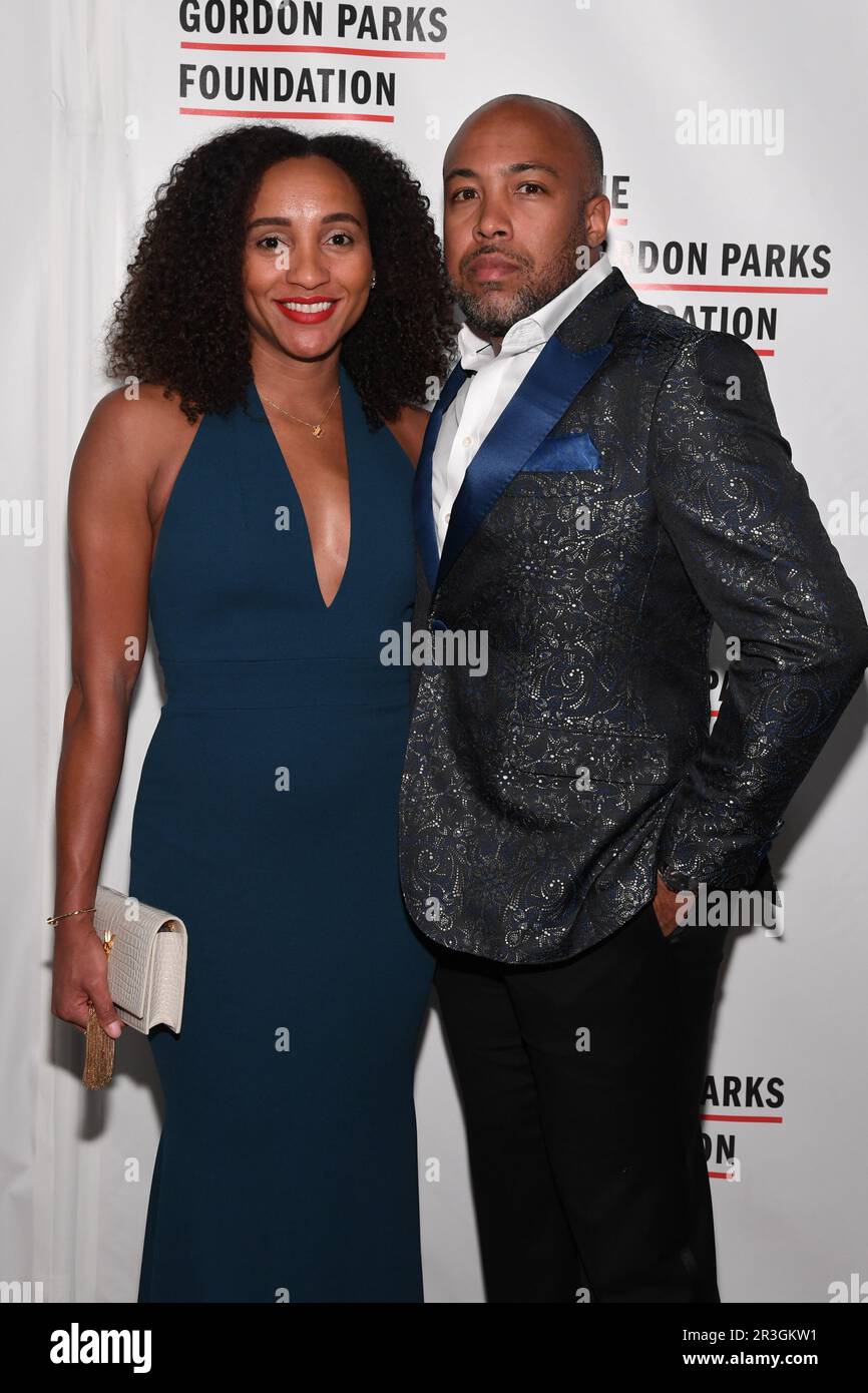 New York, USA. 23rd May, 2023. Davian Harris and Brandon Harris walking ...