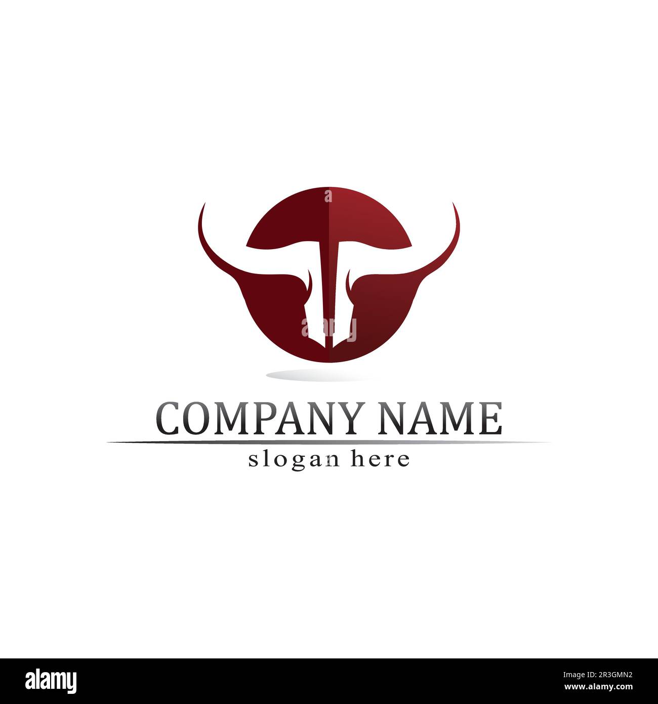 Bull logo and cow animal, logo and vector horn and buffalo logo and ...