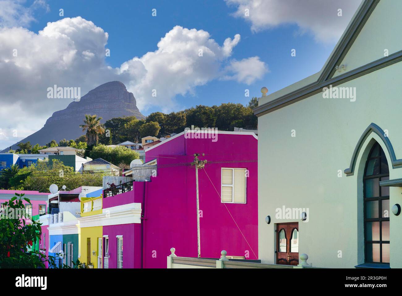 Clouds over Bo-Kaap, Historical colorful center of Cape Malay culture ...