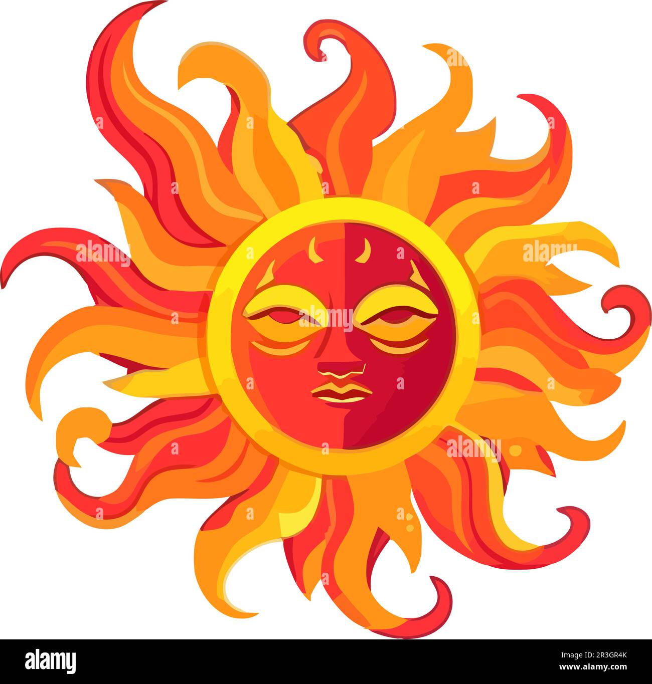 Burning sun symbolizes the natural phenomenon Stock Vector Image & Art ...