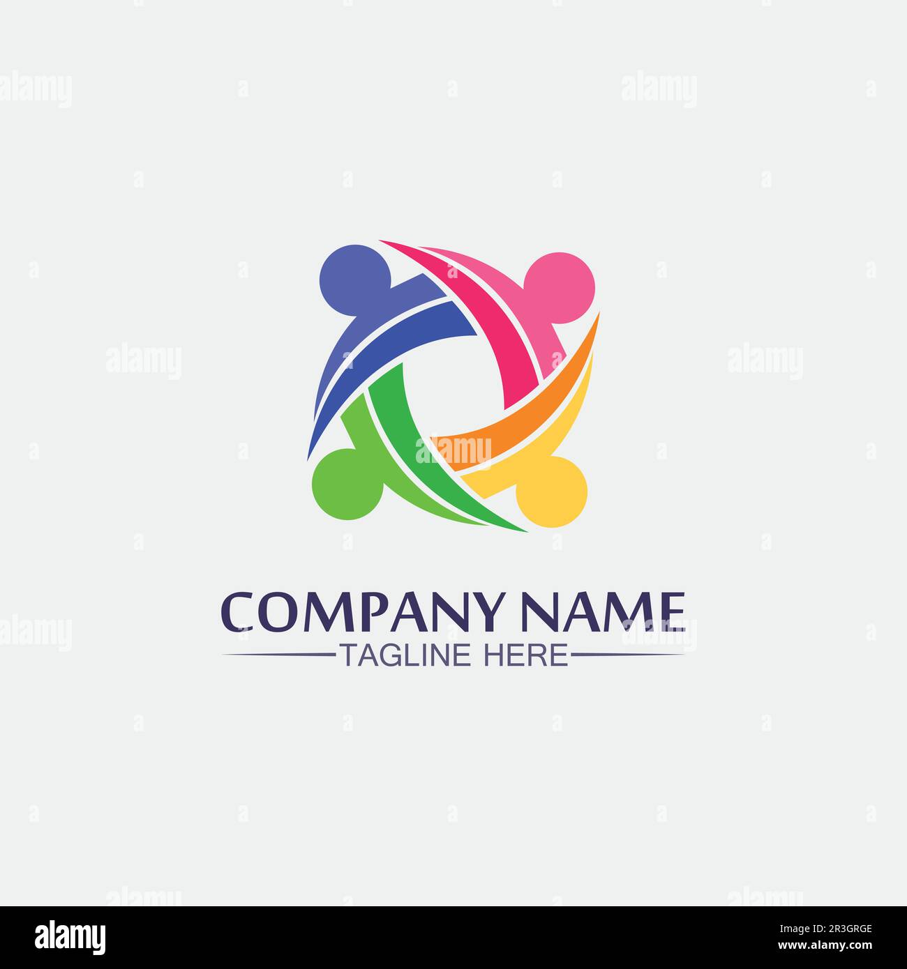 succes logo team work brand and business logo, vector community, unity ...