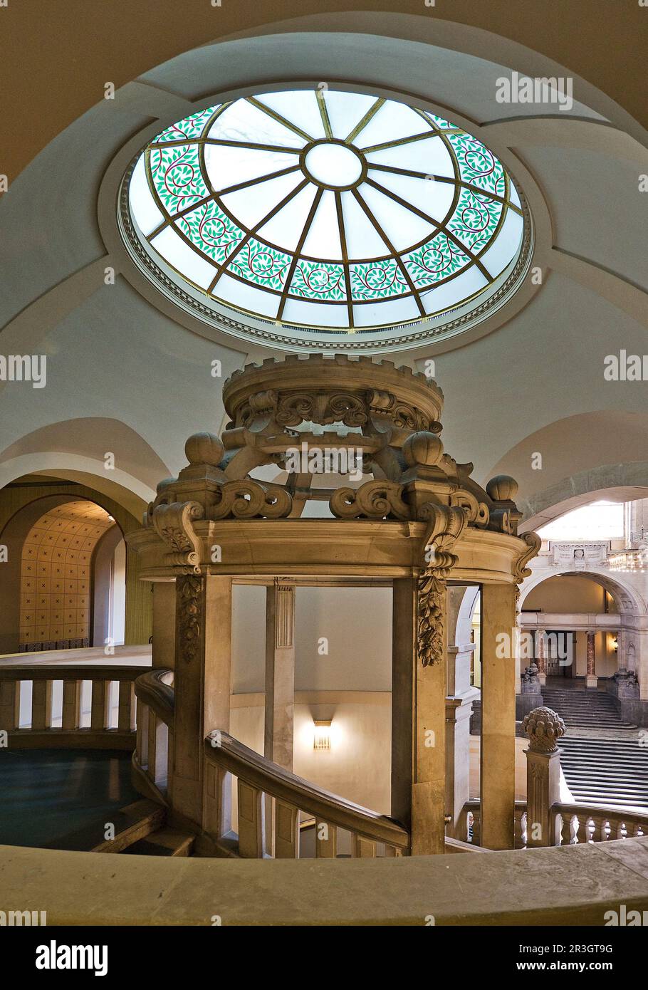 New Town Hall, interior view, palace-like magnificent building, Hanover ...