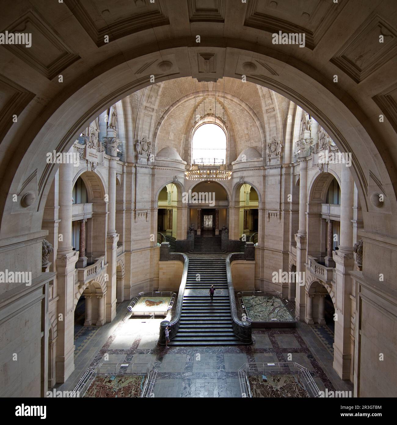 New Town Hall, interior view, palace-like magnificent building, Hanover ...