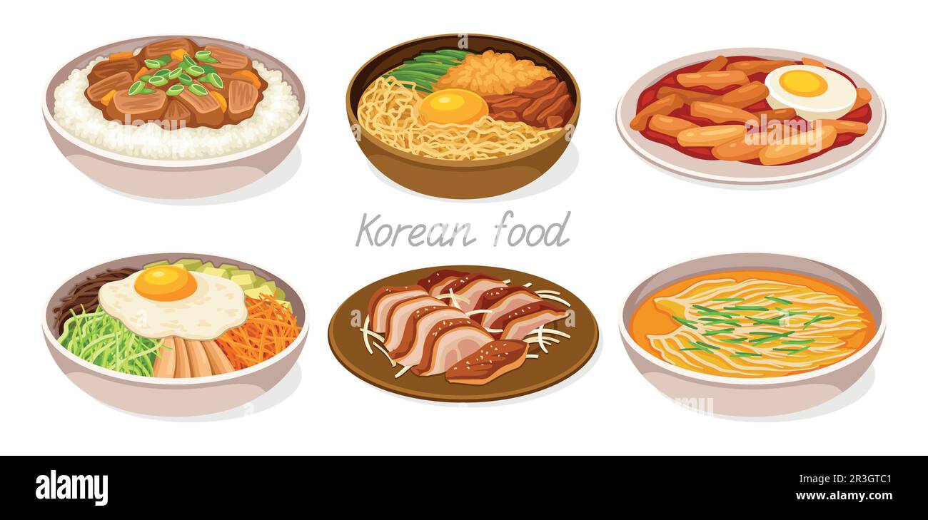 Cute korean food cartoon Cut Out Stock Images & Pictures - Alamy
