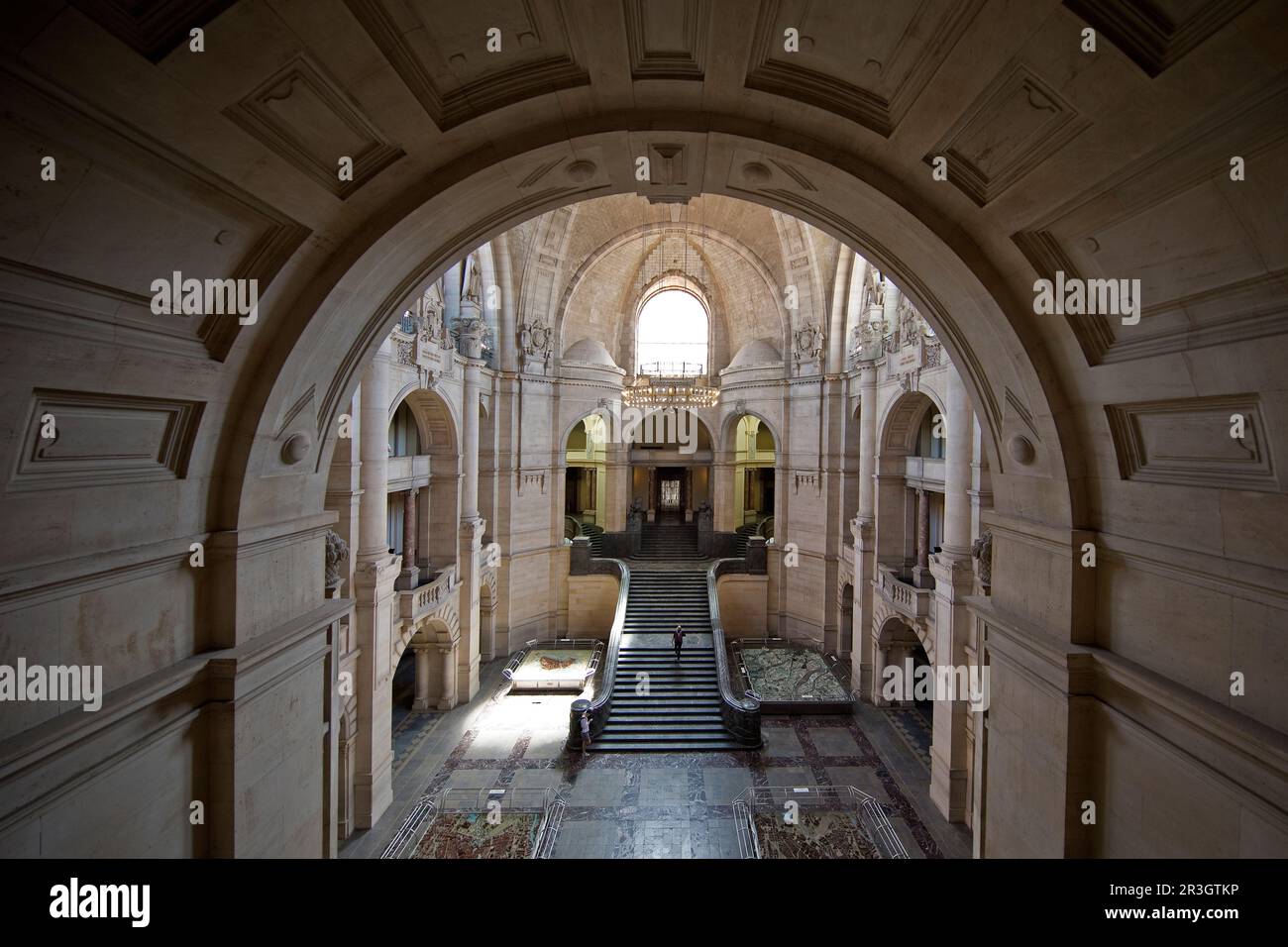 New Town Hall, interior view, palace-like magnificent building, Hanover ...