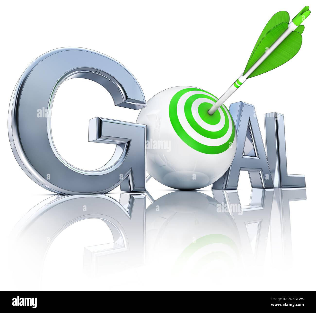 high resolution 3D rendering of a goal icon Stock Photo - Alamy