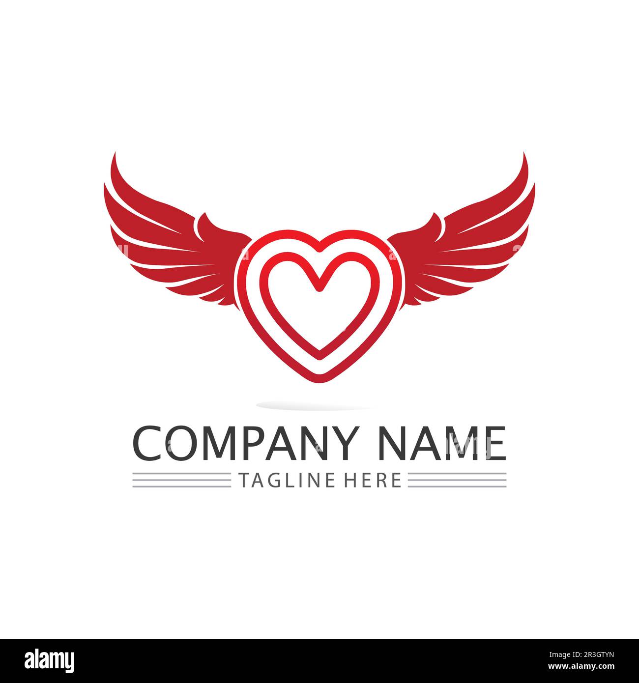 Wing bird falcon love logo Stock Vector Image & Art - Alamy