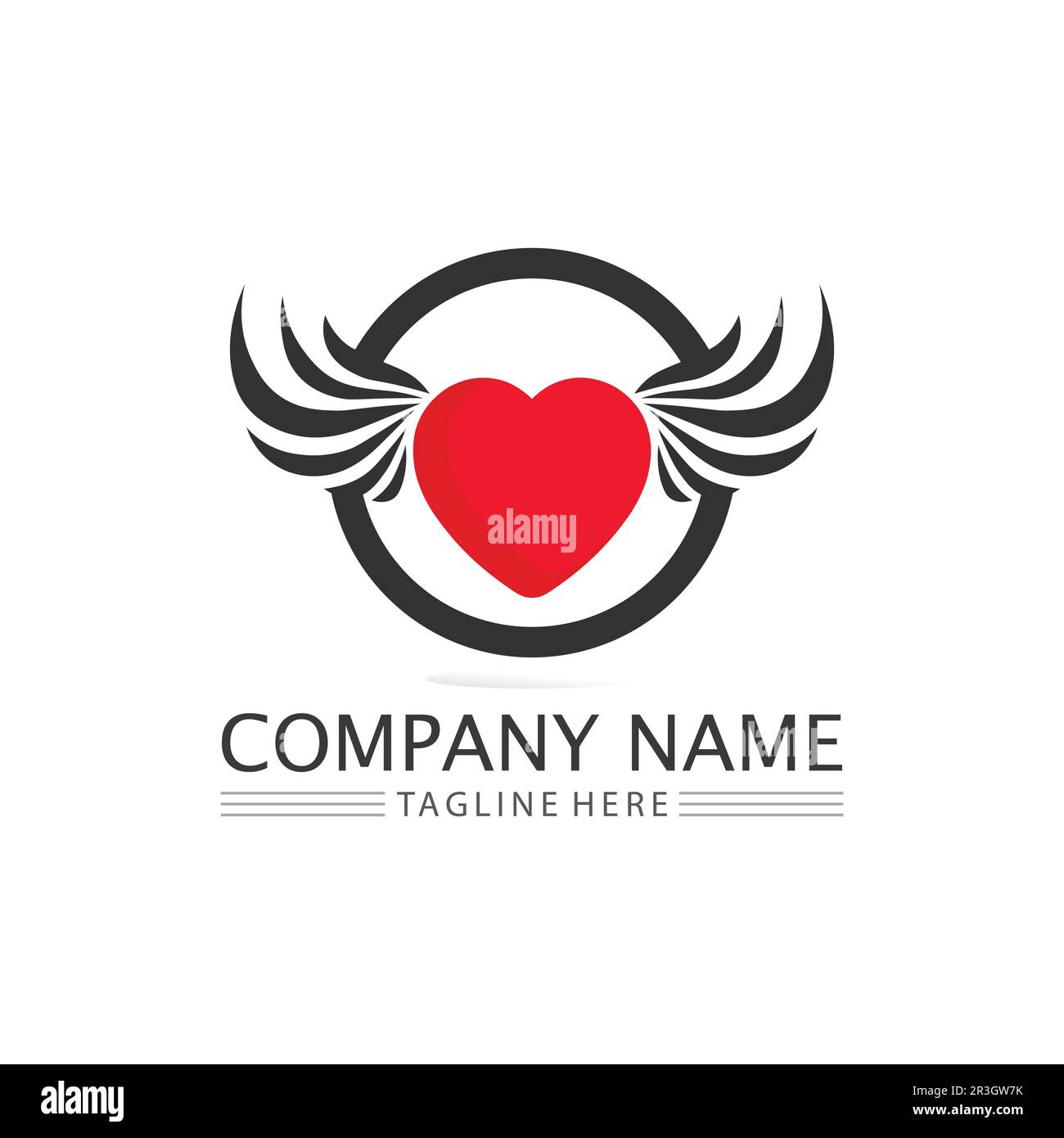 Wing bird falcon love logo Stock Vector Image & Art - Alamy