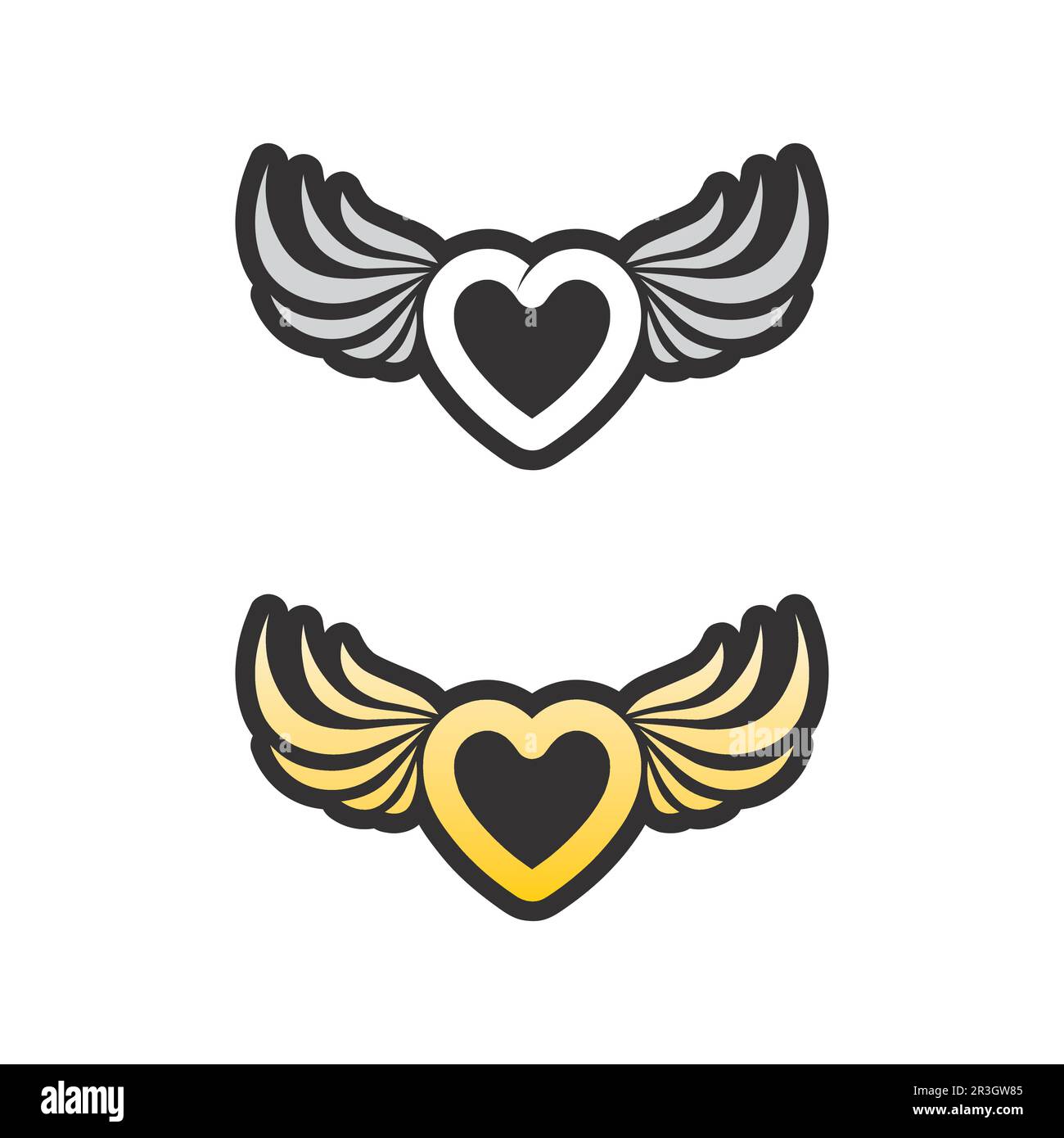 Wing bird falcon love logo Stock Vector Image & Art - Alamy