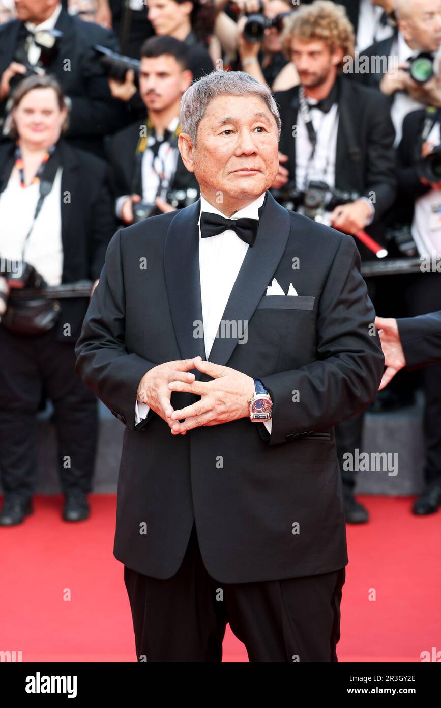 Cannes, France. 23rd May, 2023. CANNES - MAY 23: Takeshi Kitano arrives ...