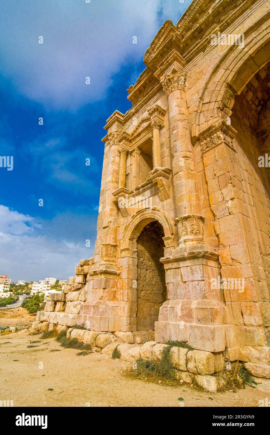 Historical Ruins of Jerash, Arch, Jordan Stock Photo - Alamy
