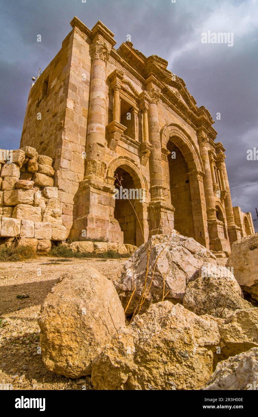 Historical Ruins of Jerash, Arch, Jordan Stock Photo - Alamy