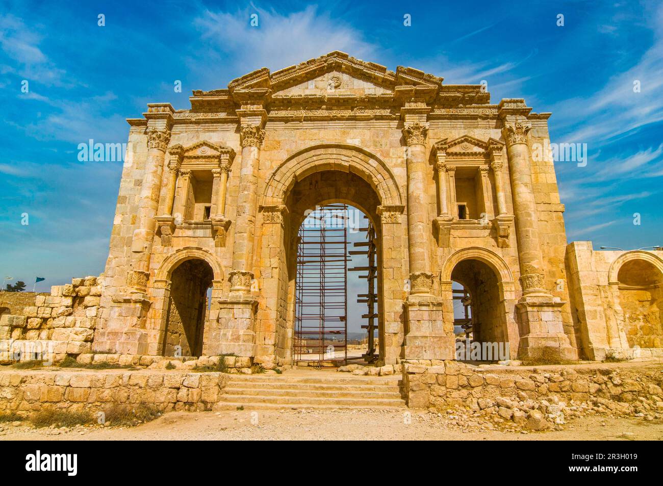 Historical Ruins of Jerash, Arch, Jordan Stock Photo - Alamy