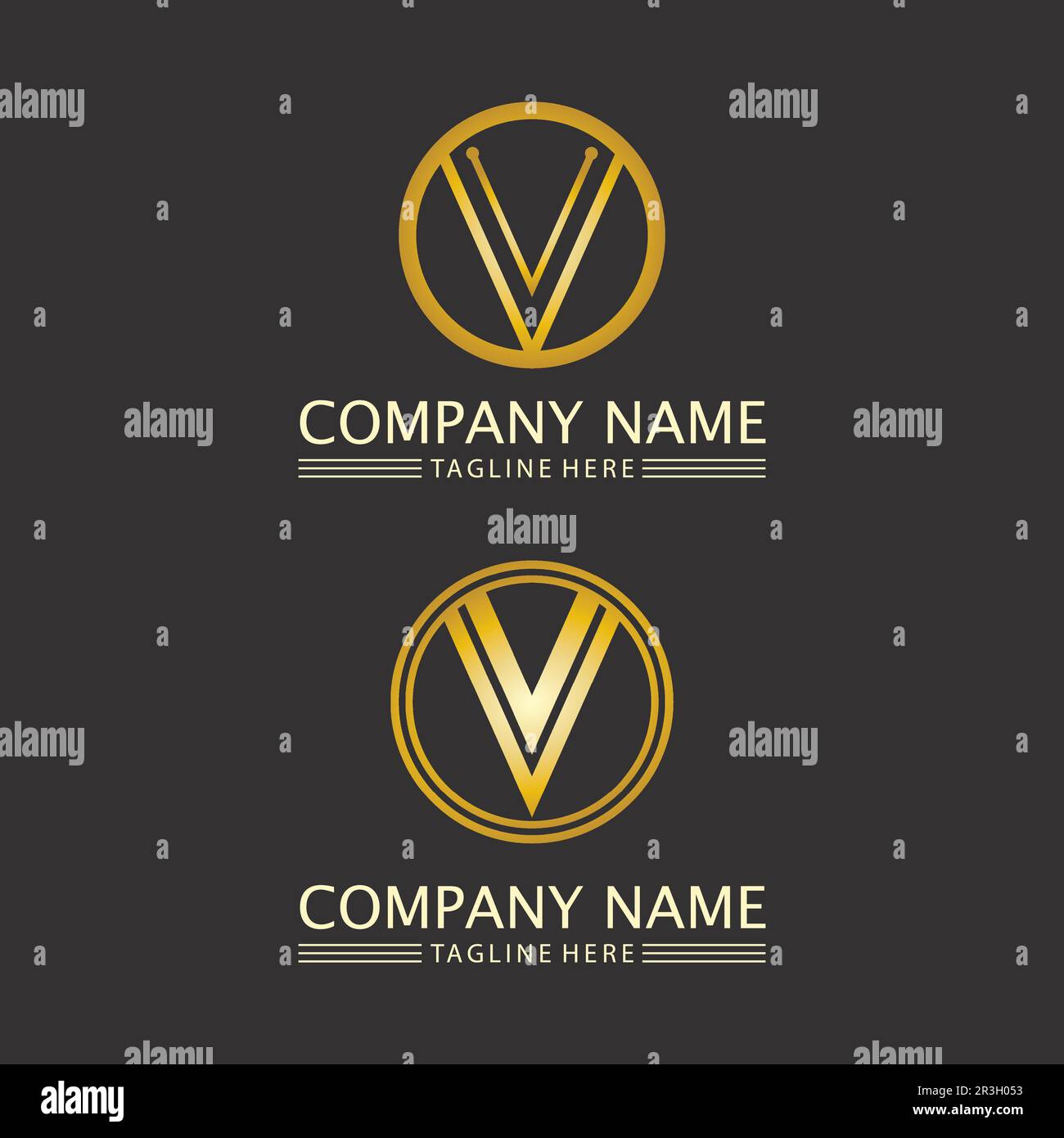 V Letter Logo Template vector icon illustration Stock Vector Image ...