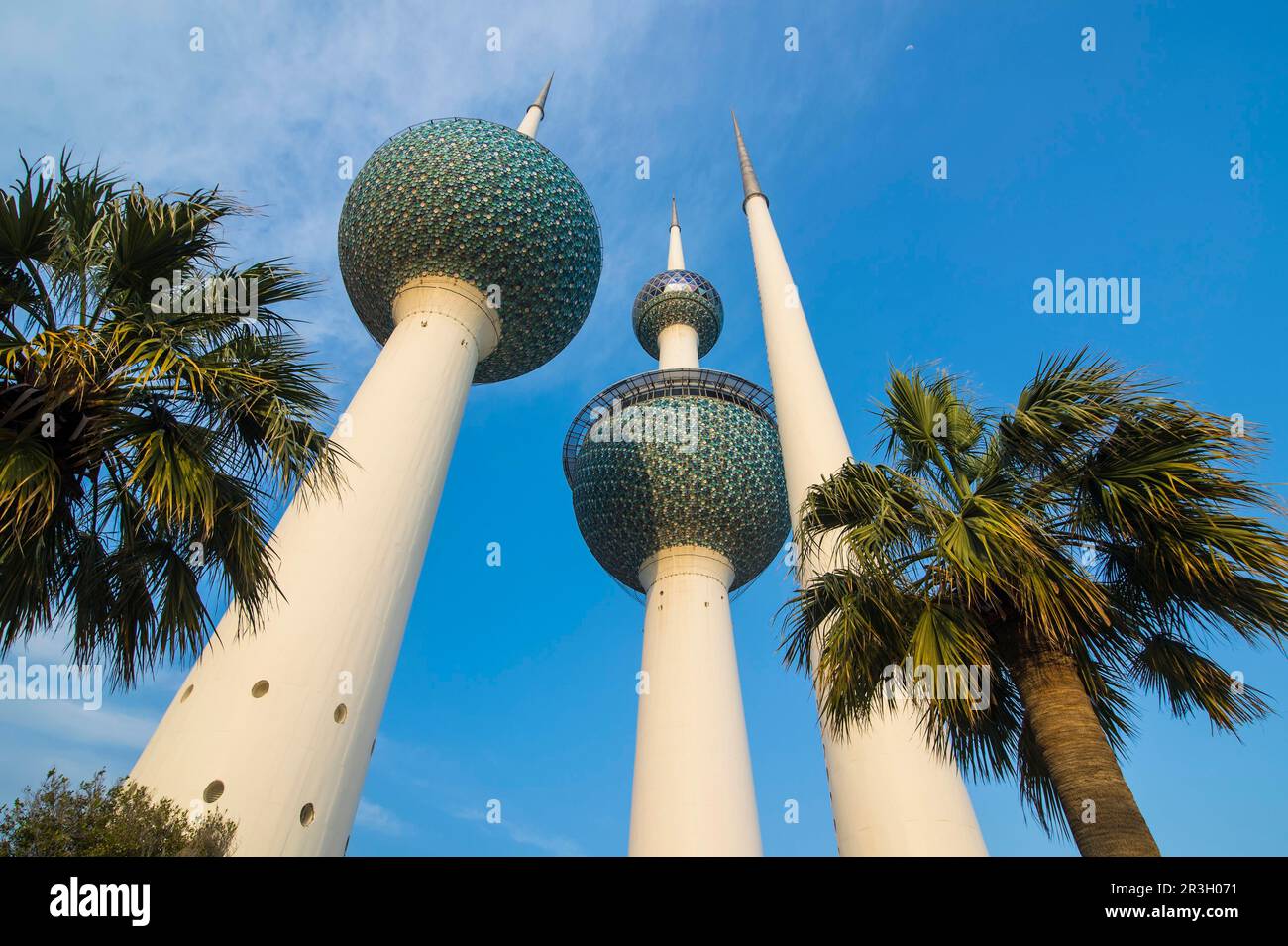 Landmark Kuwait towers in Kuwait City, Kuwait Stock Photo - Alamy