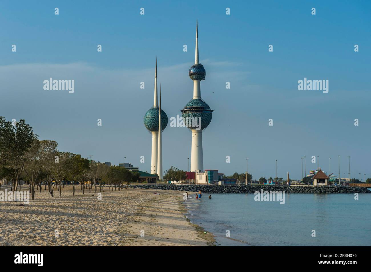 Landmark Kuwait towers in Kuwait City, Kuwait Stock Photo - Alamy