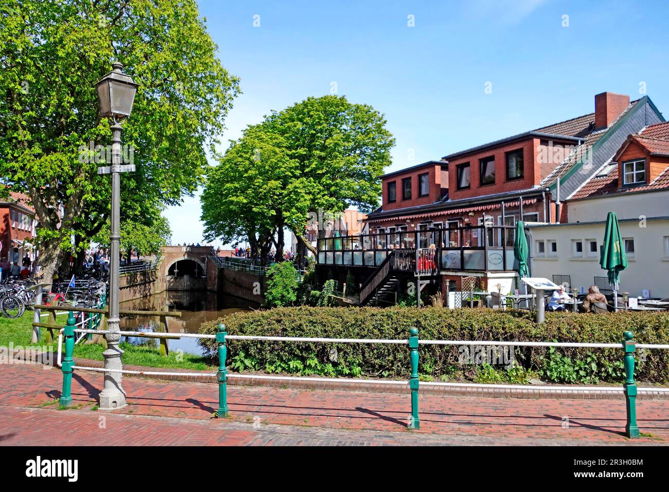 Altes Greetsieler Sieltief, Greetsiel, Krummhoern, East Frisia, Germany ...