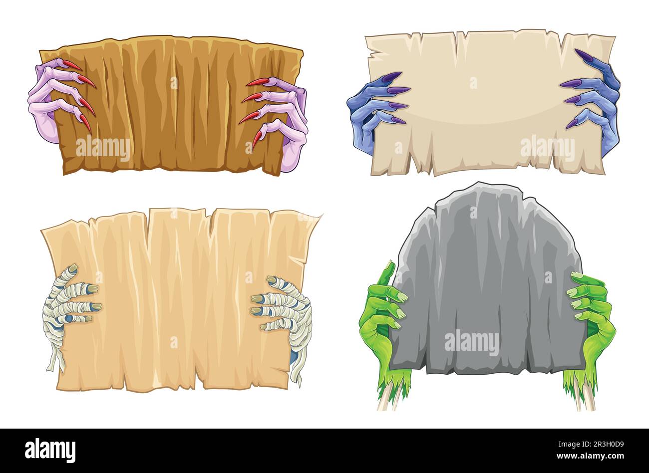 Zombie with signs set Stock Vector Image & Art - Alamy