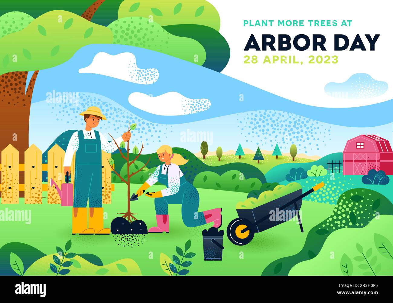 Arbor day banner Stock Vector Image & Art - Alamy