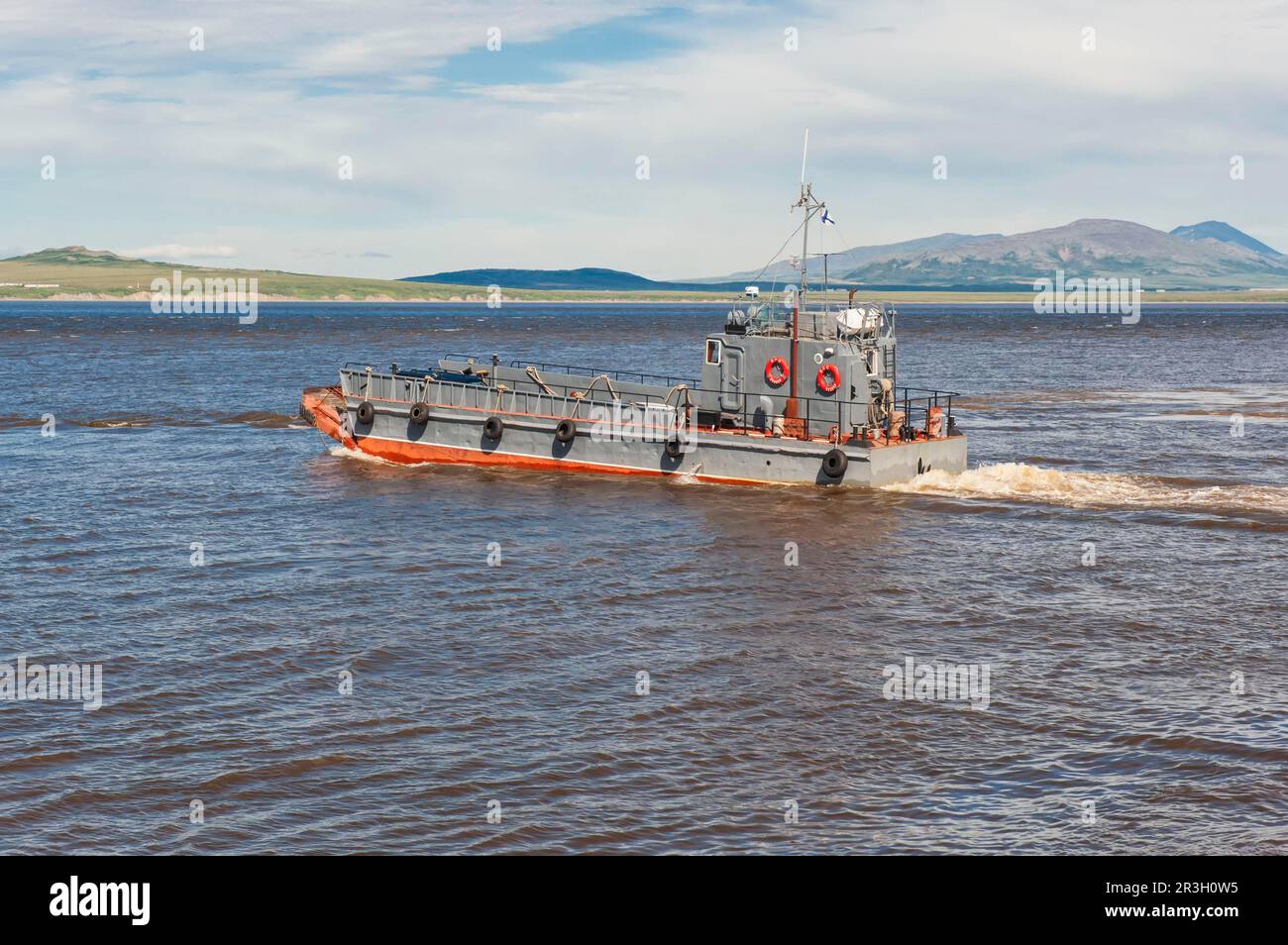Ferry in the port of Anadyr, Chukotka Province, Russian Far East Stock ...