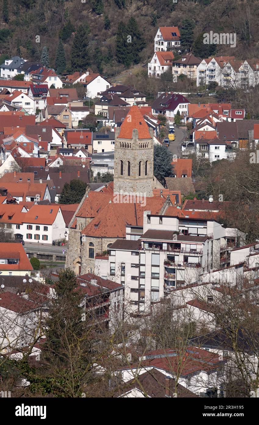 Weinheim with church St. Peter Stock Photo - Alamy