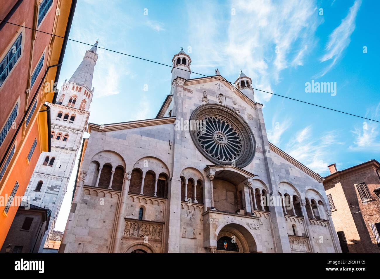 Beautiful view of Modena in Emilia Romanga. Summer in Italy Stock Photo ...