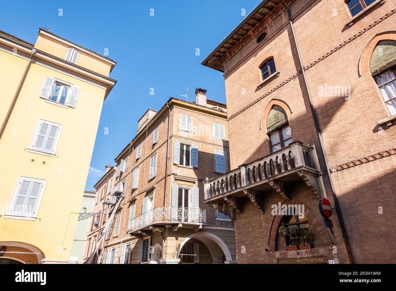 Beautiful view of Modena in Emilia Romanga. Summer in Italy Stock Photo ...