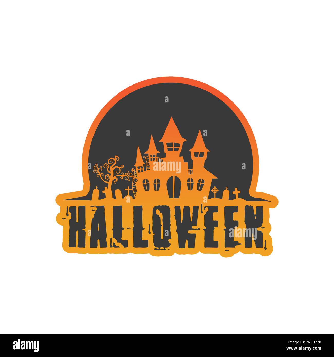 Vector icon for Helloween greeting card and poster party sign Concept ...