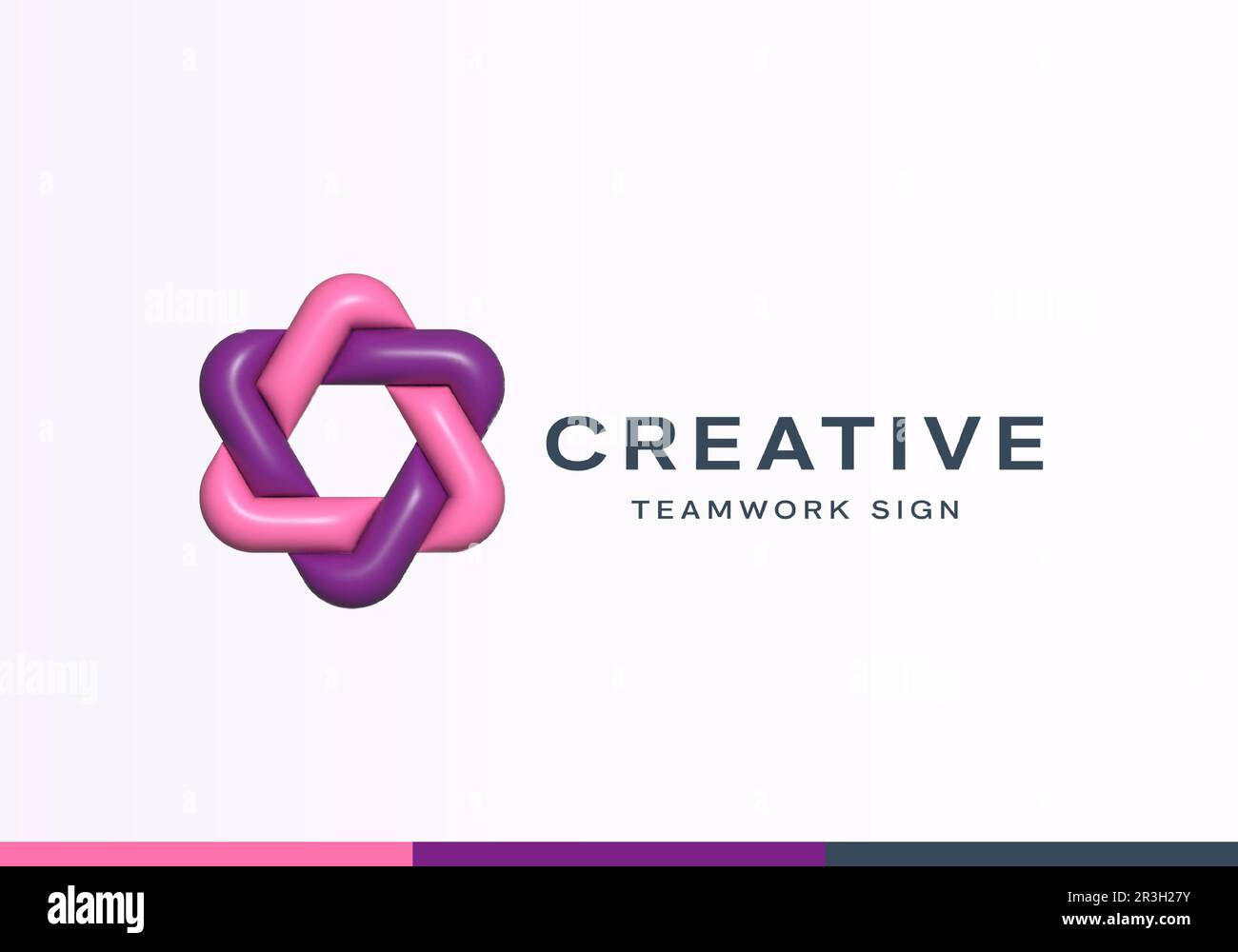 Inflated 3D Vector Loop Star Abstract Logo Template. Modern Geometry ...