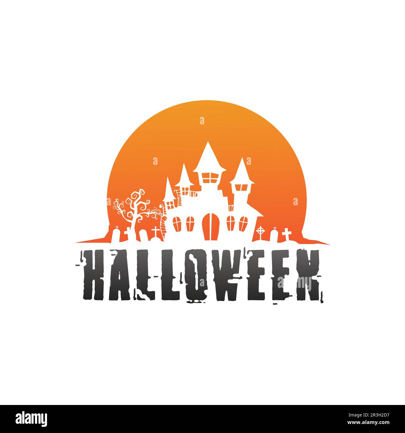 Vector icon for Helloween greeting card and poster party sign Concept ...