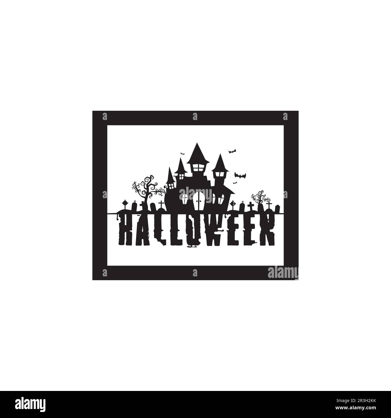 Vector icon for Helloween greeting card and poster party sign Concept ...