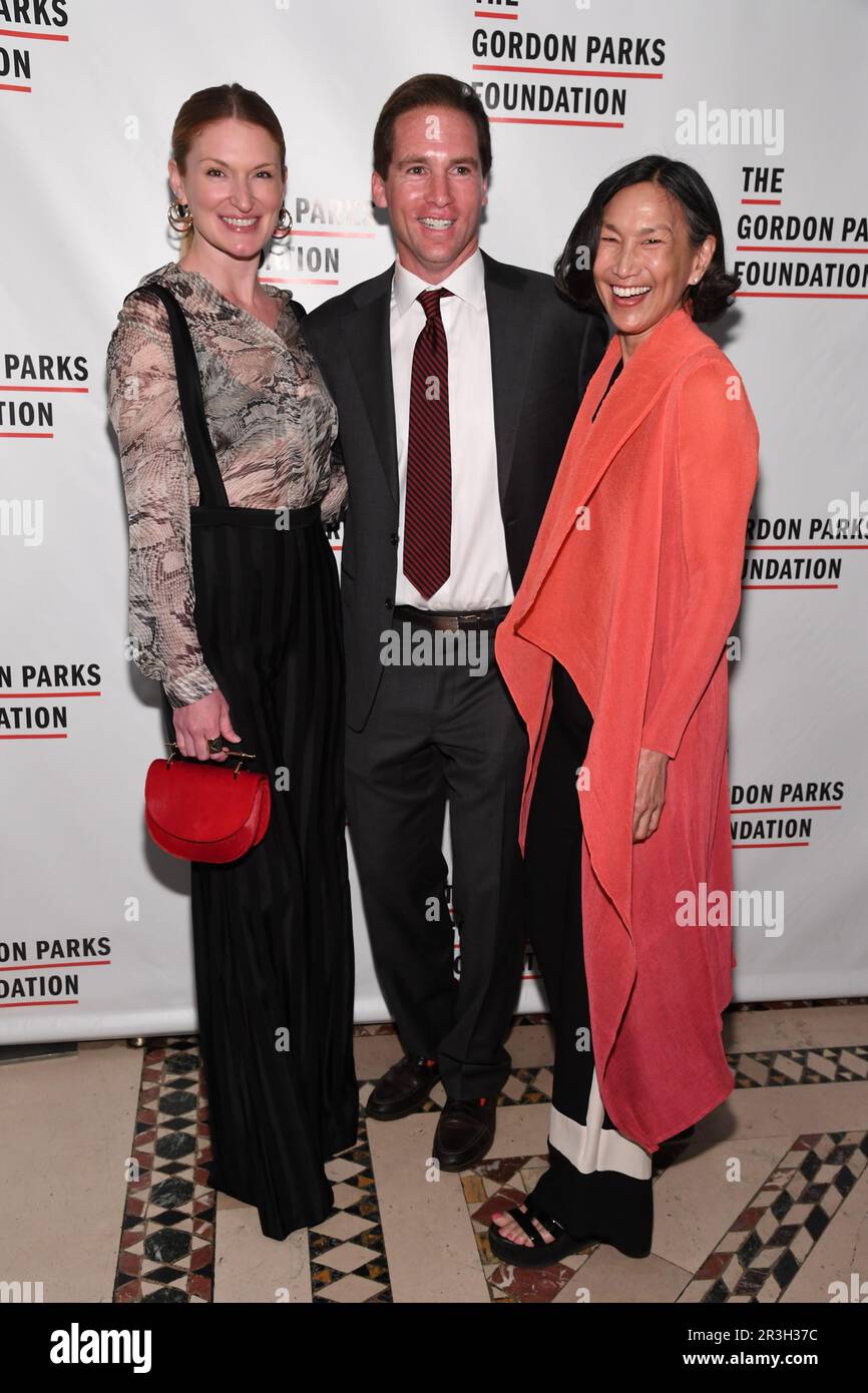New York, USA. 23rd May, 2023. Peter Kunhardt Jr. and Dana Tang walking ...