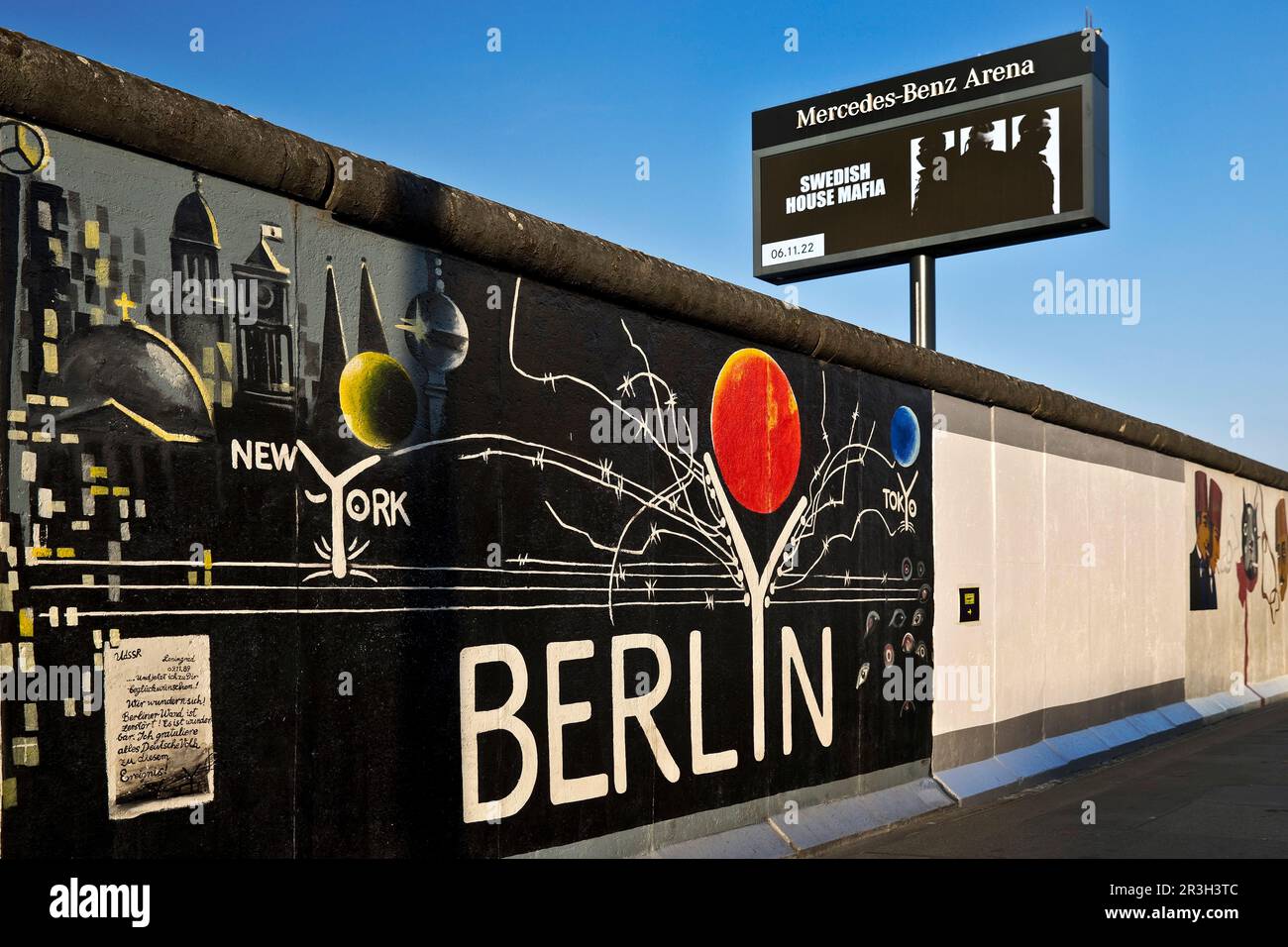Mural Berlyn on a remnant of the Berlin Wall, artist Gerhard Lahr, East ...